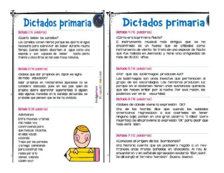 Dictados de Primaria | PDF