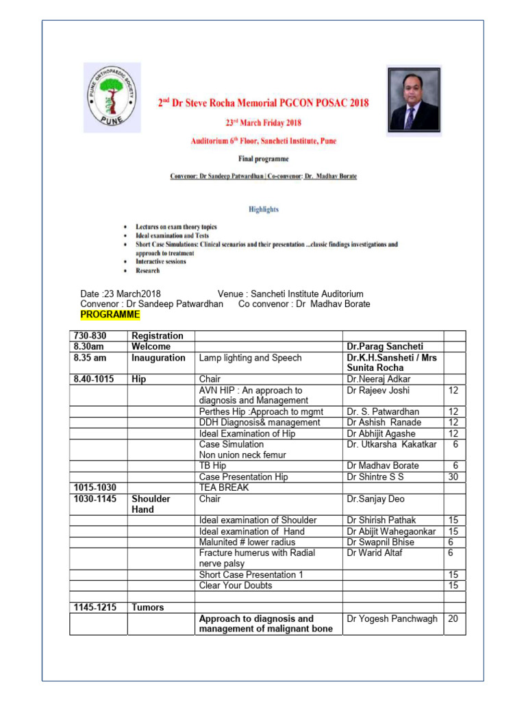 Steve Rocha PG Course Final Program | PDF | Joints | Limbs (Anatomy)