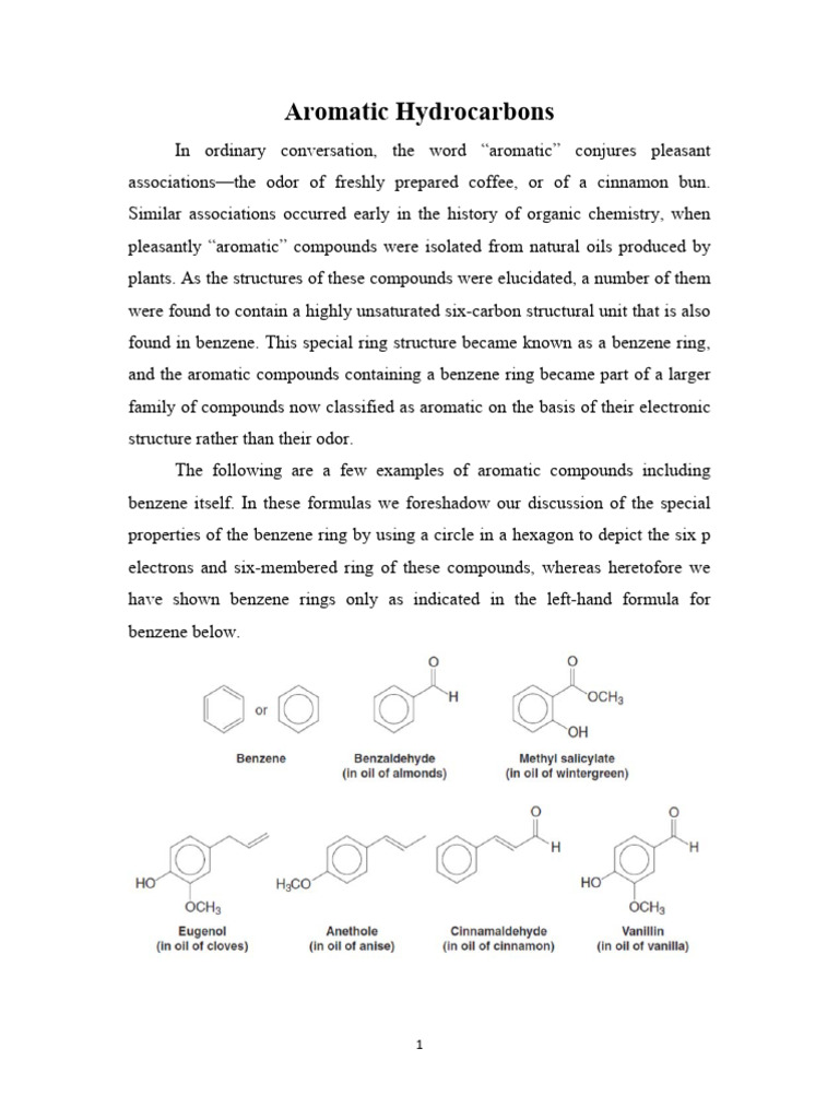 Understanding Aromatic Hydrocarbons | PDF | Aromaticity | Benzene