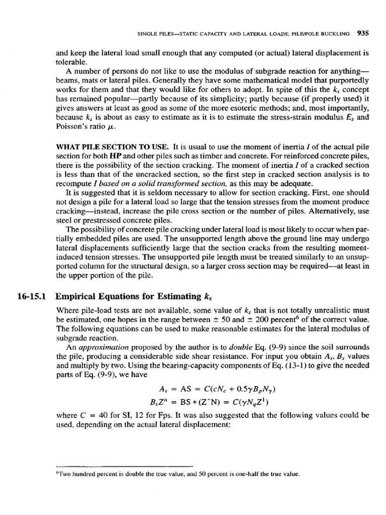 Soil Subgrade Modulus_Bowles 5ht Ed | PDF