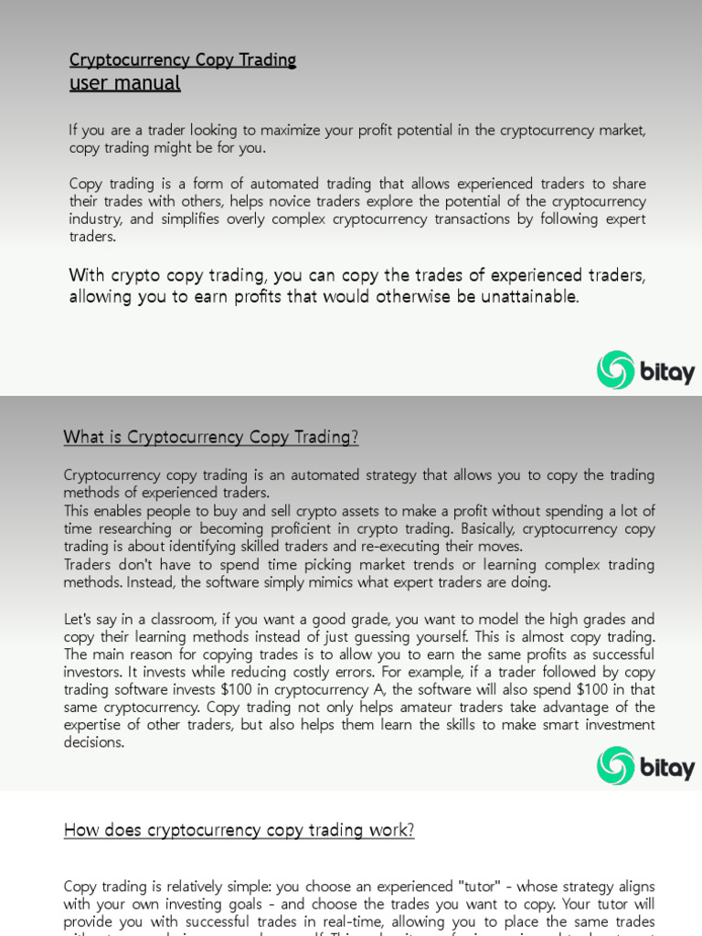 BITAY Cryptocurrency Copy Trading | PDF | Cryptocurrency | Business