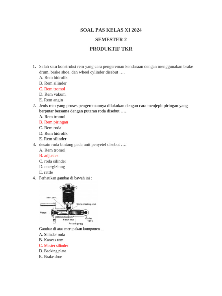 Soal Pas Kelas Xi 2024 | PDF