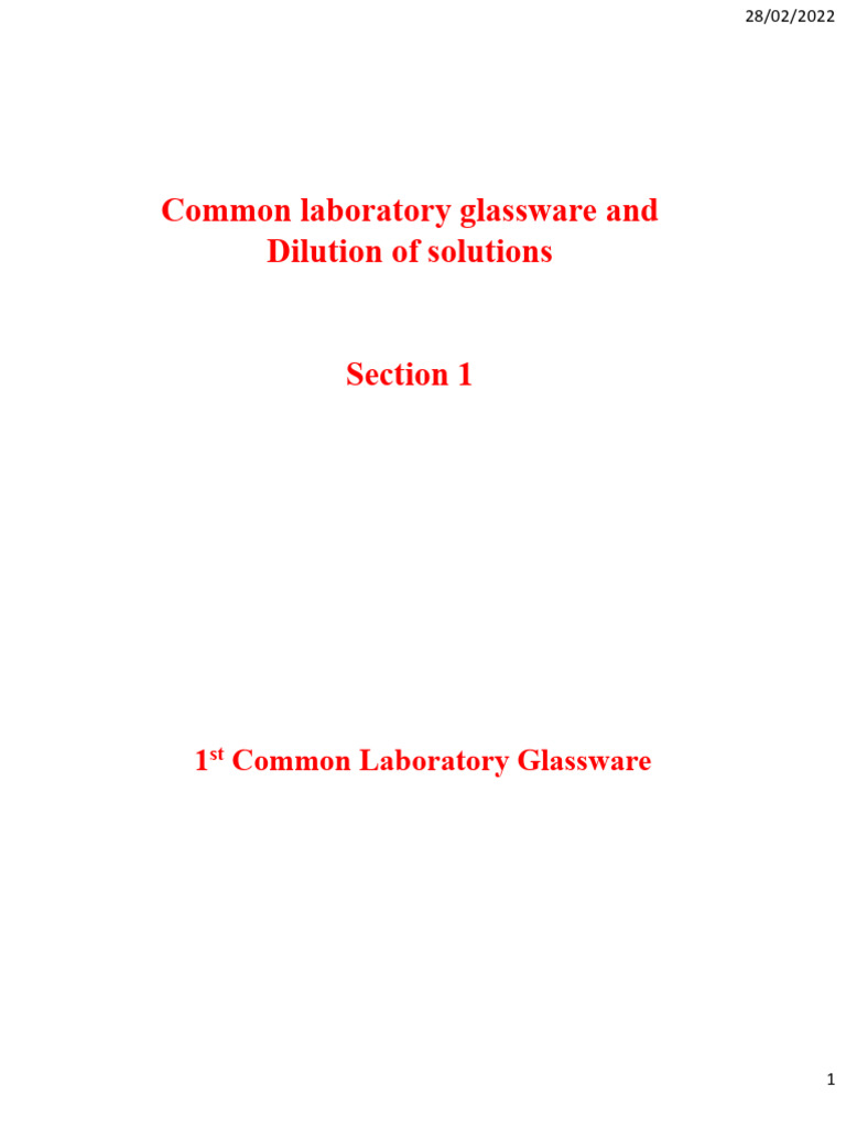 Laboratory Glassware and Titration Techniques | PDF | Buffer Solution ...