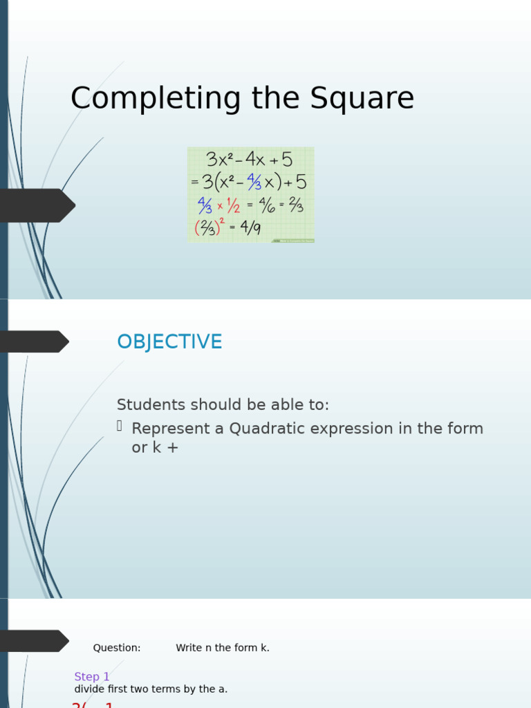 2 Completing The Square 2 | PDF