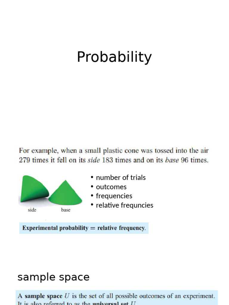 MAA HL Core Chapter 11 Probability | PDF