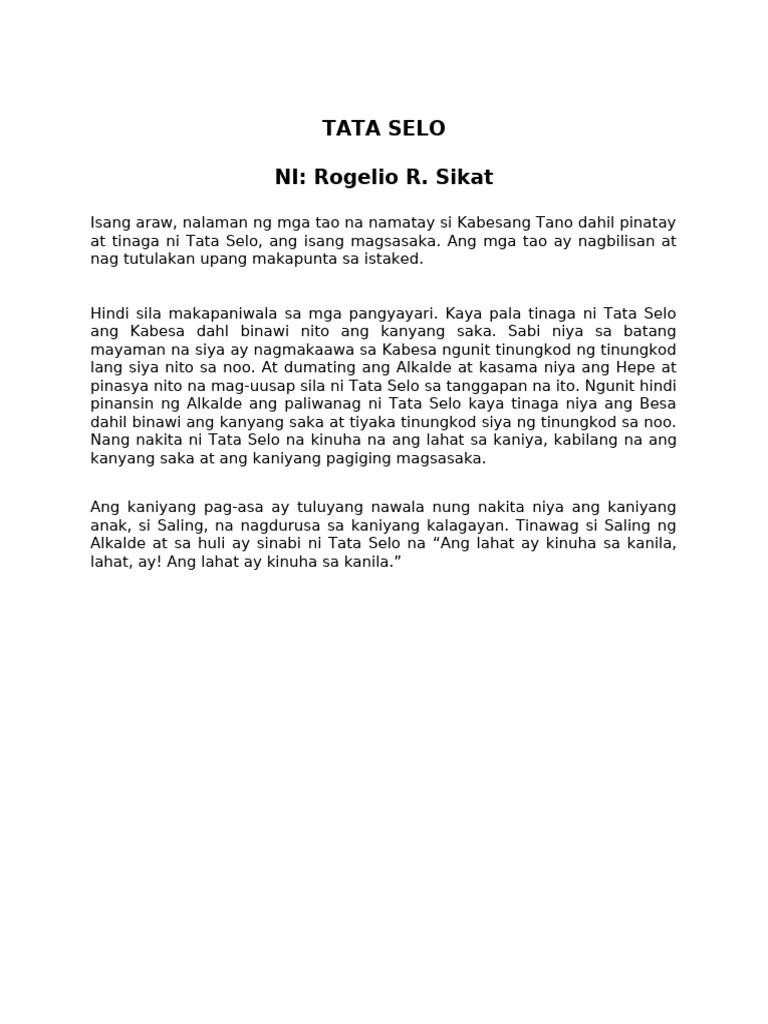 Filipino Final Output | PDF