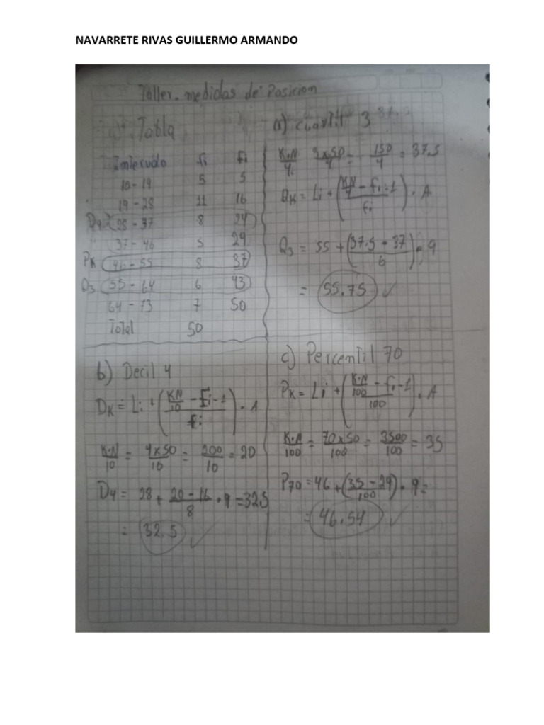 U2_S7 Taller_Medidas de posición | PDF