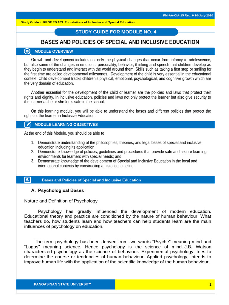 Study-Guide-Module-4-Foundations of Special and Inclusive Education ...