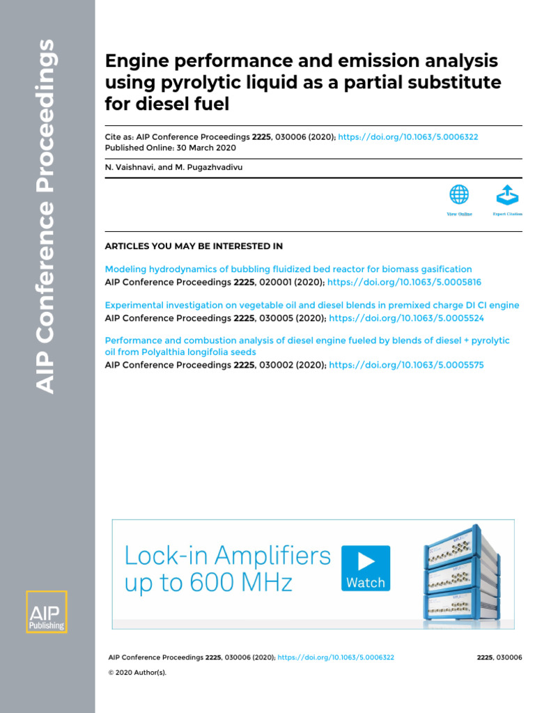 Engine Performance And Emission Analysis Pdf Diesel Engine Biofuel