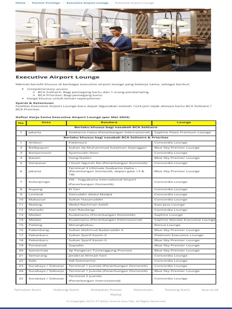 Lounge Bca Prioritas | PDF