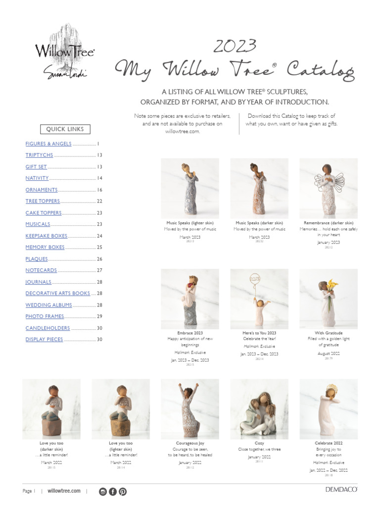 (Catalog) Willow Tree, 2023 Sculptures | PDF | Courage