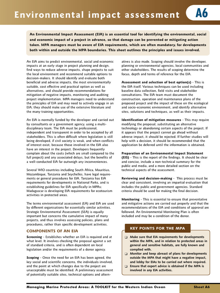 A6 Environmental Impact Assessment | PDF | Environmental Impact ...