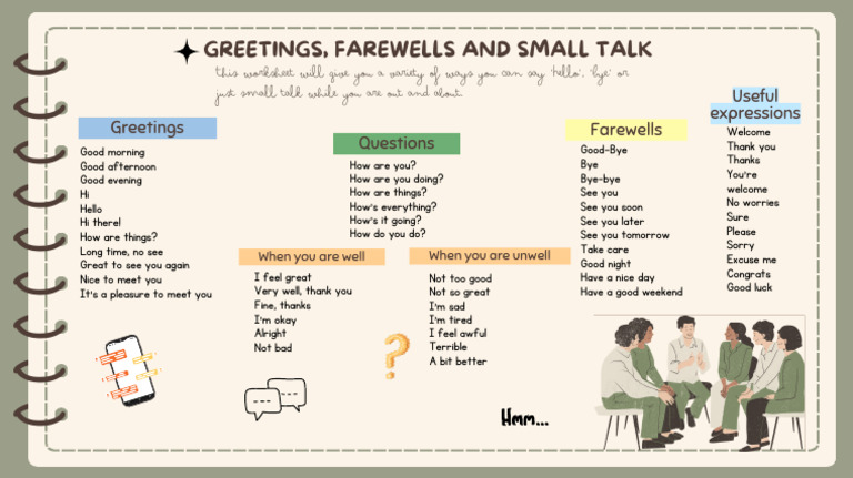 Greetings, Farewells & Small Talk PDF | PDF