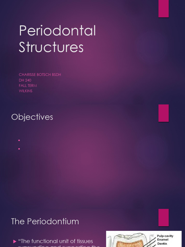 Periodontal Structures Powerpoint | PDF | Periodontology | Dentistry