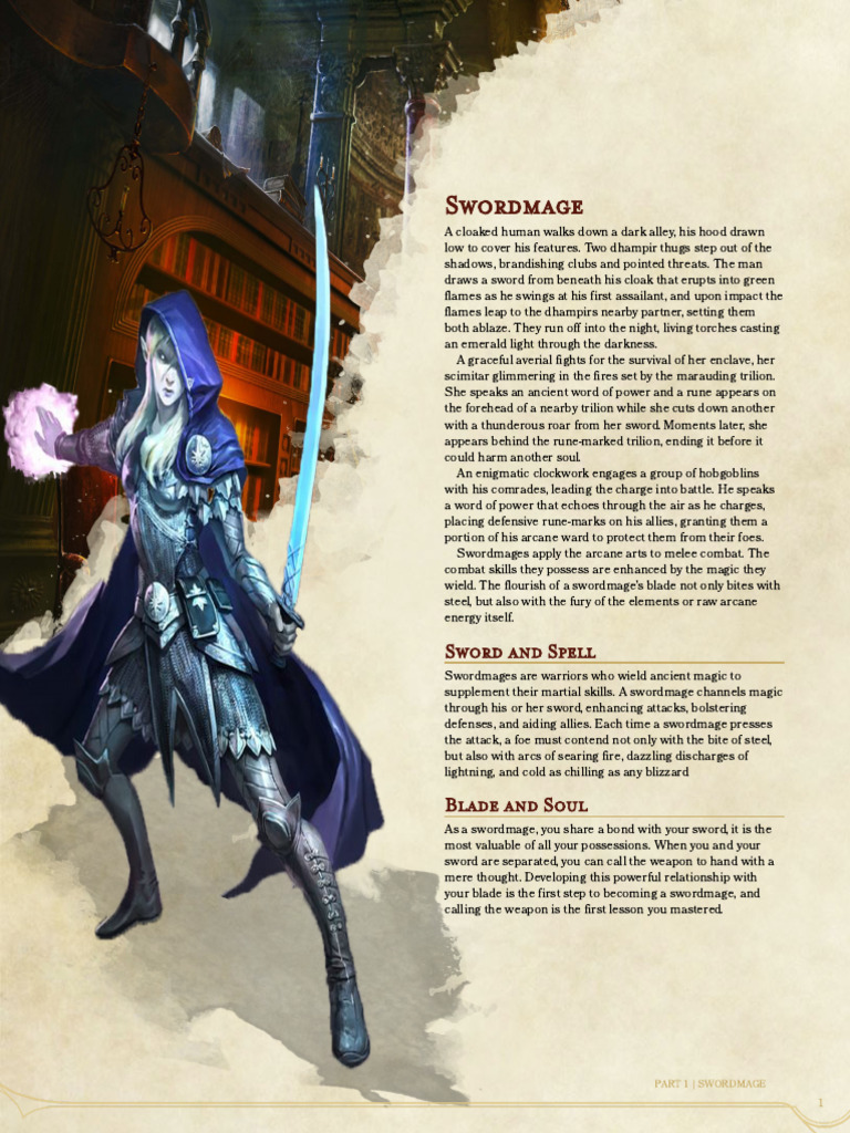 Swordmage Class Guide: Magic and Combat | PDF