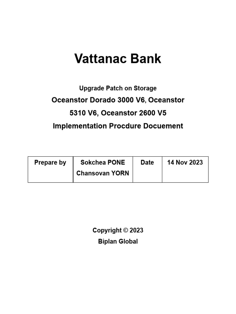 Upgrade Patch Storage | PDF