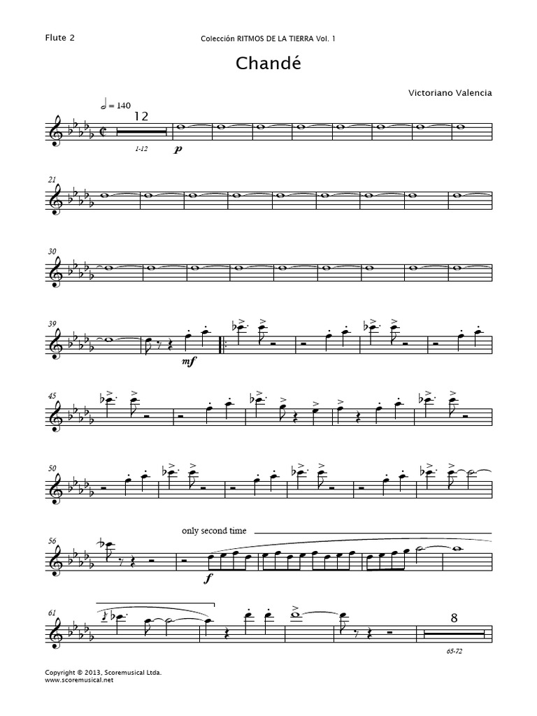 Chande - Flute 2 | PDF