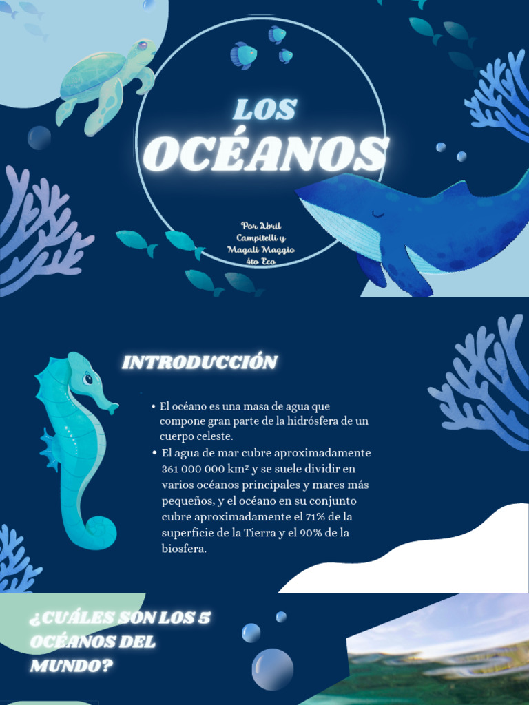 Presentacion Ecosistemas de Animales en Los Oceano Creativo Azul - 20231023 - 225221 - 0000 PDF ...