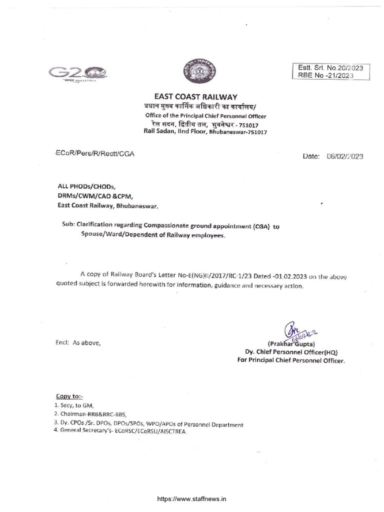 Clarification Regarding Compassionate Ground Appointment (CGA) | PDF