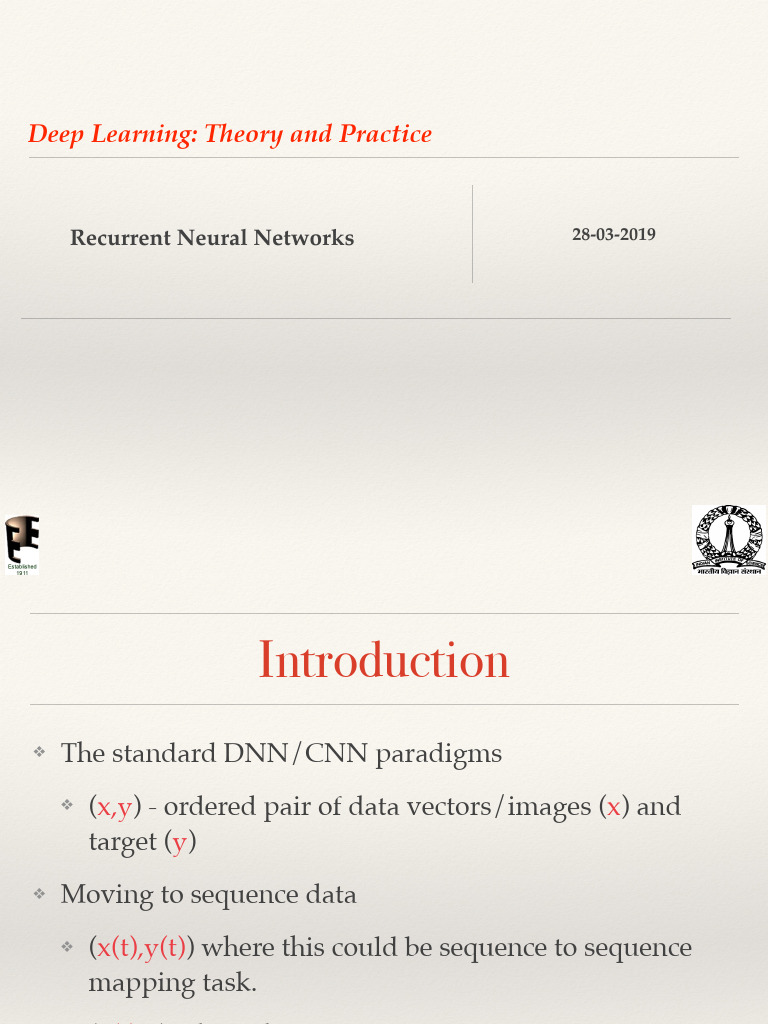 lecture10_RNN_LSTMs | PDF | Deep Learning | Machine Learning
