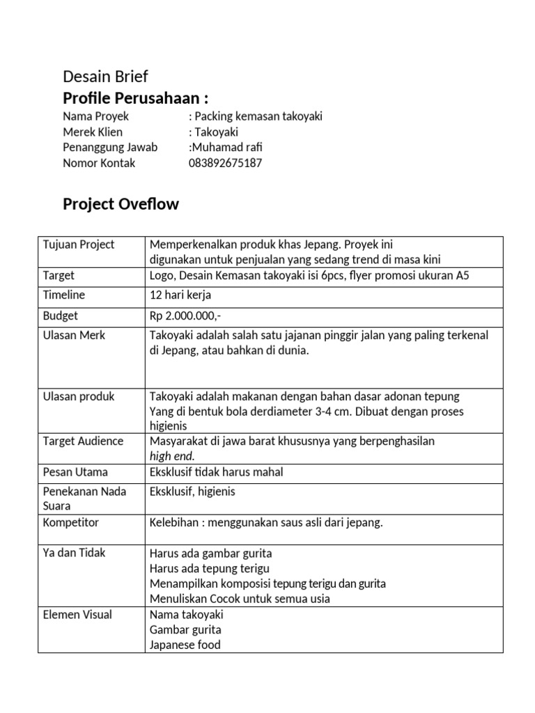 Desain-Brief-jama Kasep | PDF