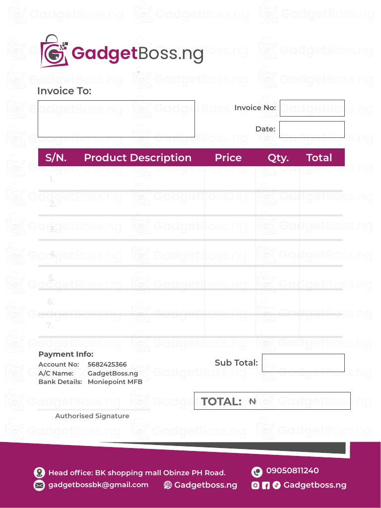 GadgetBoss Invoice | PDF