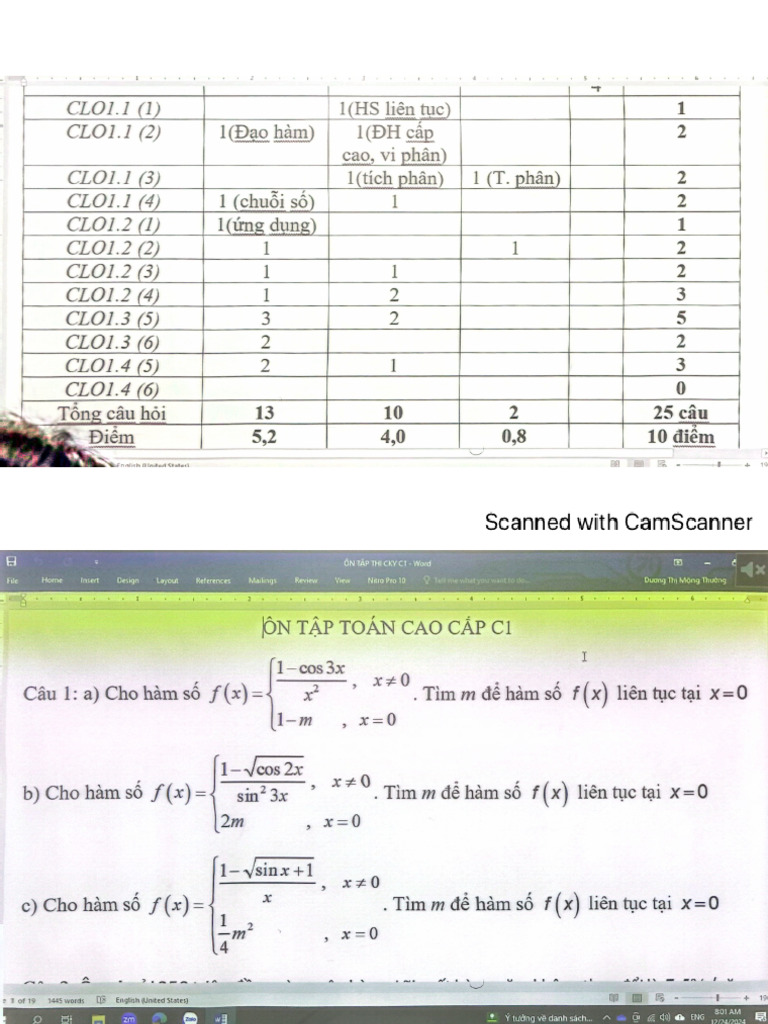 BT-Ôn-Toán-C1 | PDF