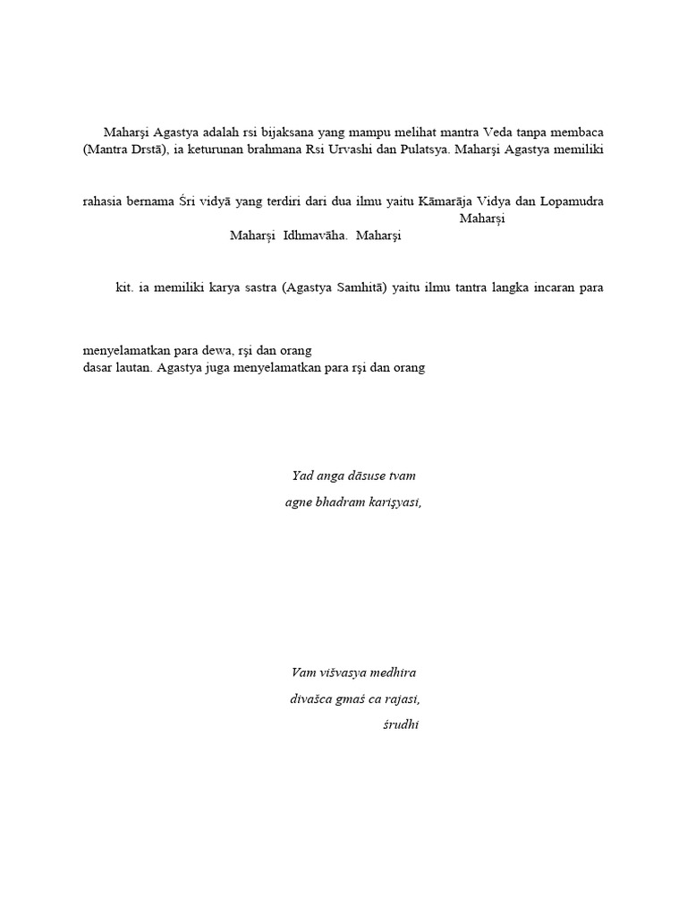 Sapta Rsi Menerima Wahyu | PDF