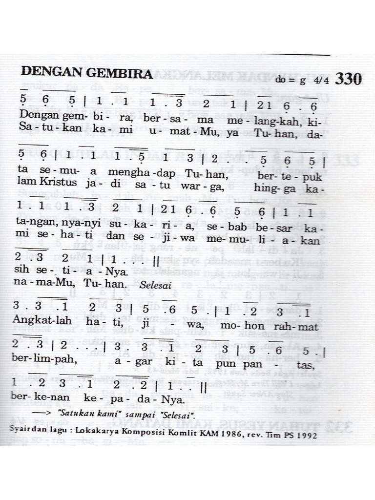Pembuka Dengan Gembira PS 330 | PDF
