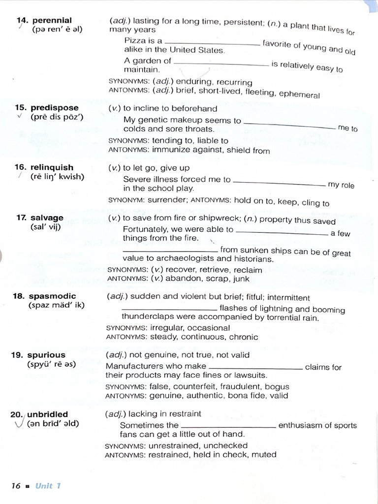 Vocab Sadlier | PDF