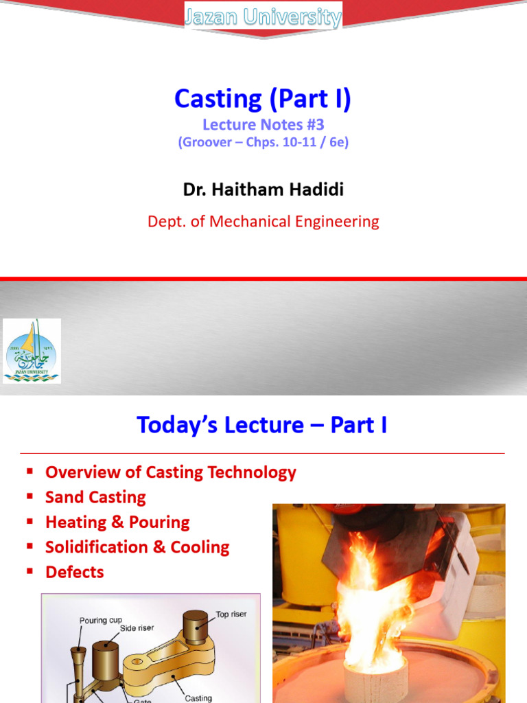 Topic 3 - Casting - v1 - Part 1 | PDF | Applied And Interdisciplinary Physics | Mechanical ...