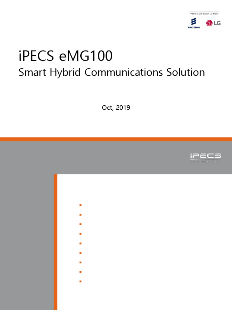iPECS eMG100 Introduction - v02 | PDF | Voice Over Ip | Ios