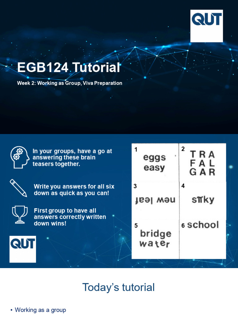 EGB124 - Tutorial Week - 2 - 2024 | PDF | Communication | Cognition