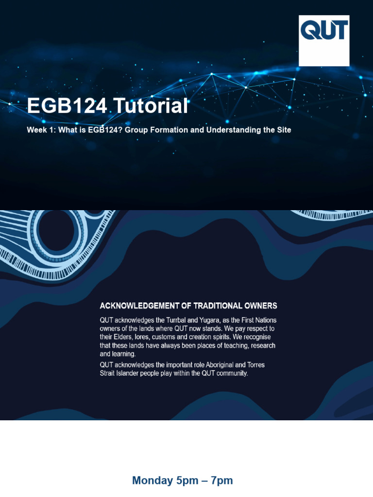 EGB124_Tutorial Week_1_2024 | PDF