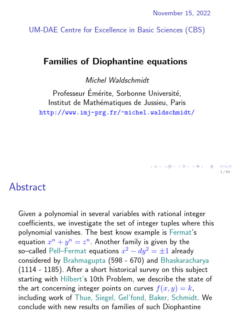 Families Diop Han Tine Equations | PDF | Field (Mathematics) | Equations
