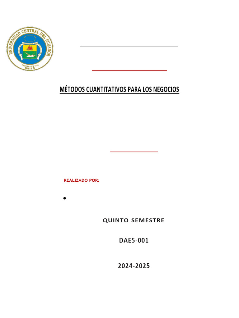 PAE #2 Melanny Guaña - Metodos Cuantitativos | PDF