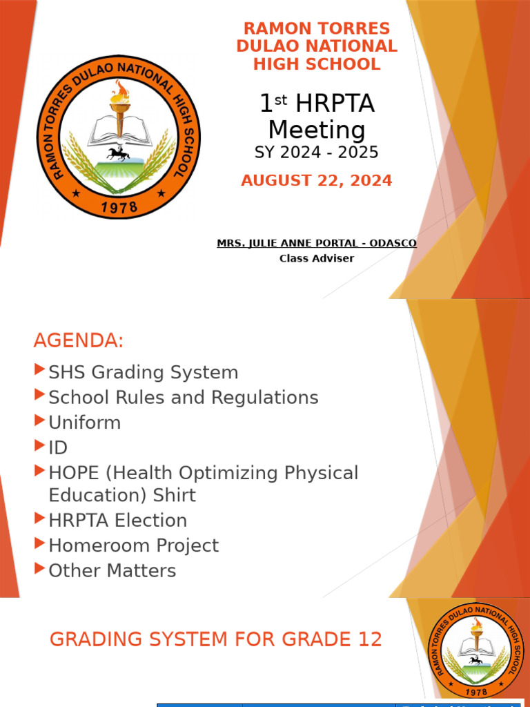 PTA Meeting Slides | PDF