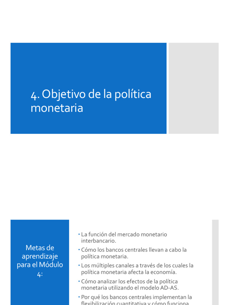 política monetaria | PDF | Inflación | La política monetaria