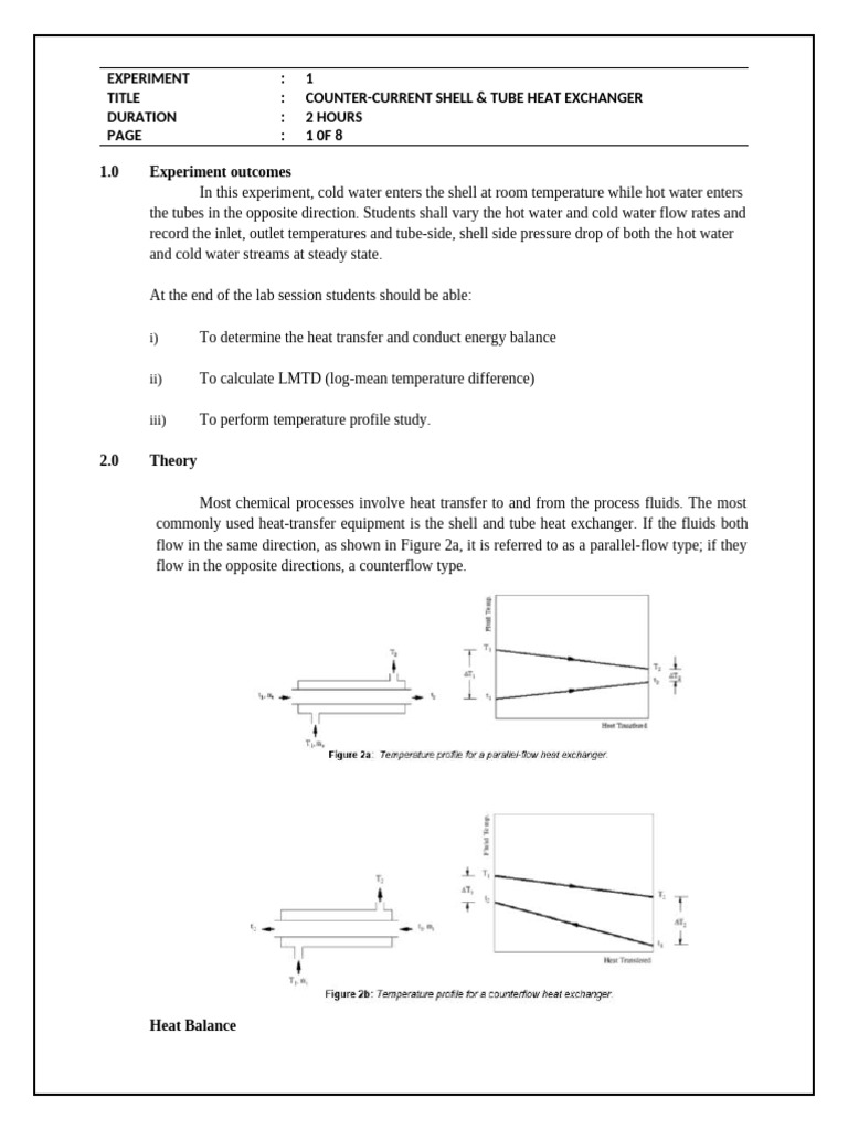 Lab Heat Exchanger | PDF | Heat Exchanger | Heat Transfer
