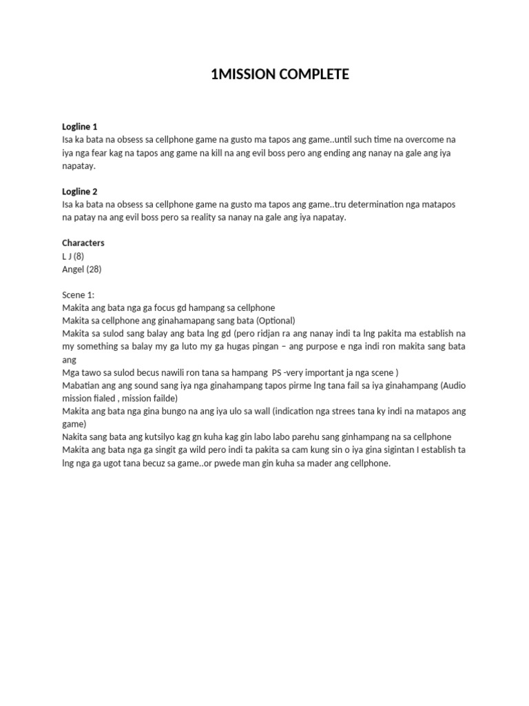 Mission Complete | PDF