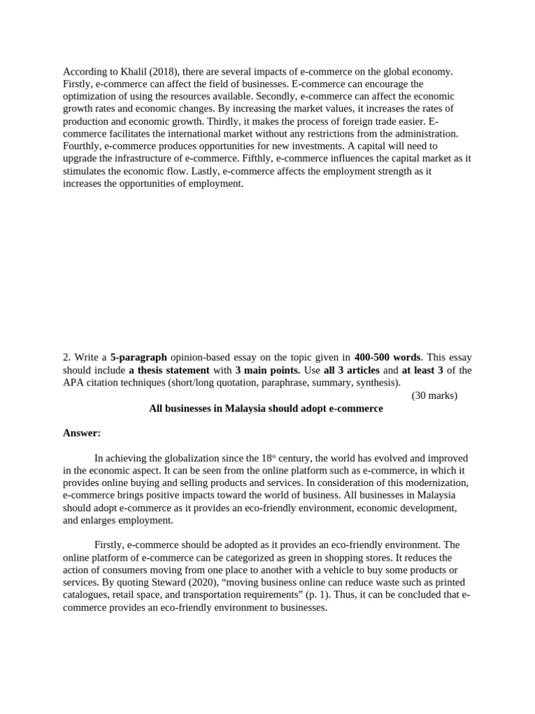 English Last Paper | PDF | E Commerce | Commerce