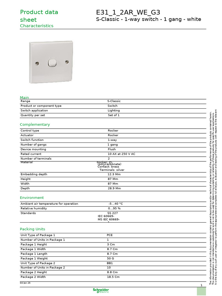 E31 - 1 - 2AR - WE - G3 - Saklar Gang 1 | PDF | Materials