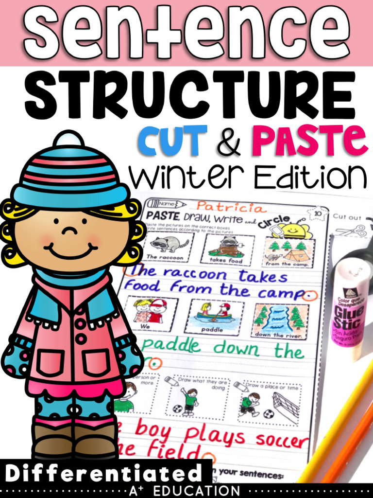 1 - Sentence Writing Cut and Paste Sentence Structure Winter 1 | PDF