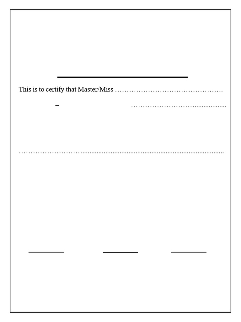 Certificate Xii (SC.) | PDF