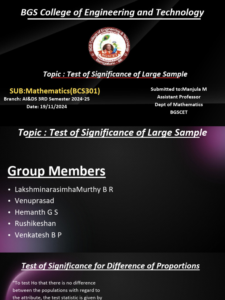 BGS College of Engineering and Technology-1.Pdf - 20241119 - 095533 - 0000 | PDF | Statistical ...