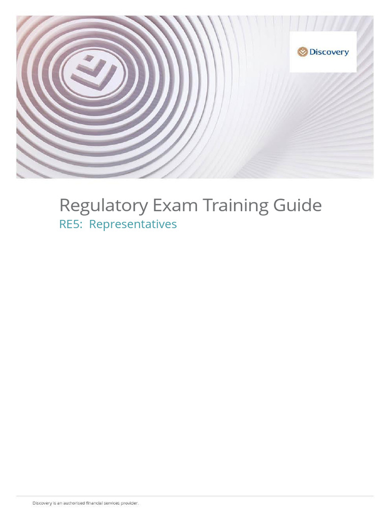 Discovery FAIS RE5 Study Material- Edited_ | PDF | Insurance | Securities (Finance)