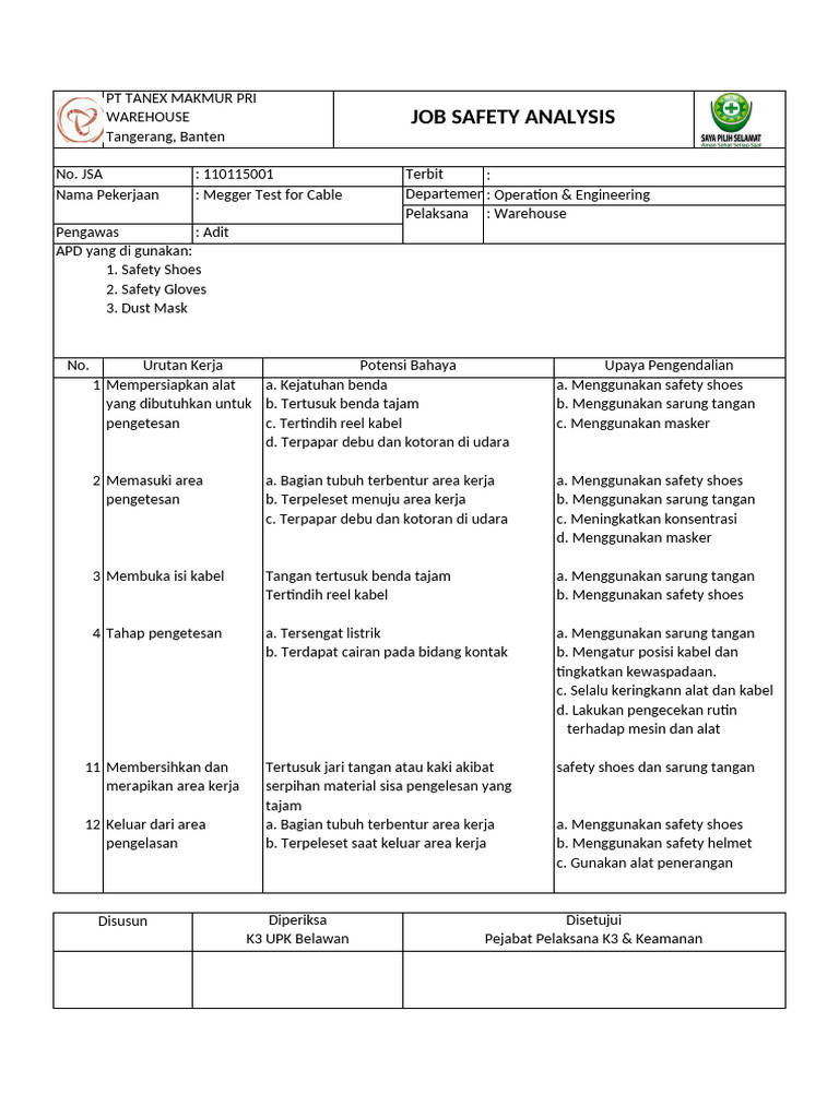 Jsa (Megger Test Cable) | PDF
