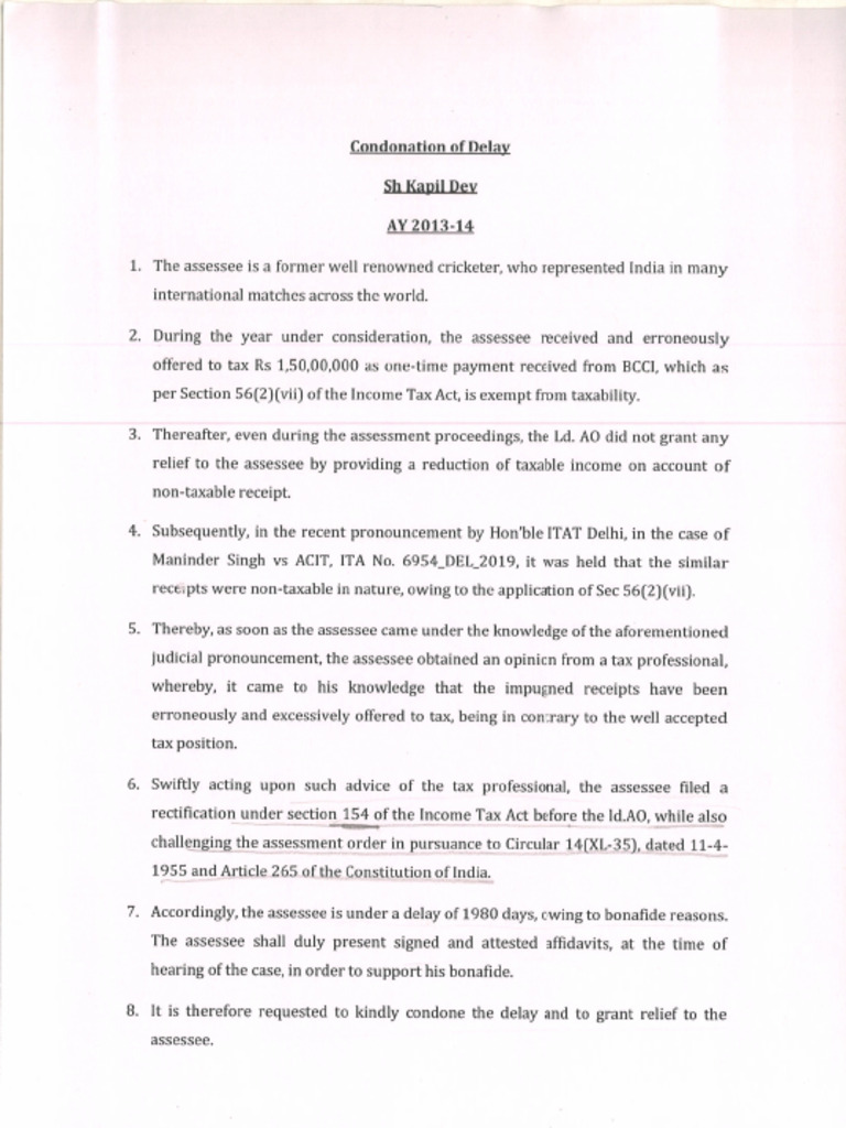Condonation of Delay | PDF