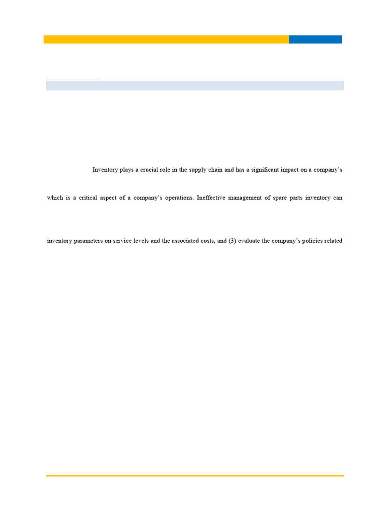 Spare Parts Inventory Optimization Using Monte Carlo | PDF | Inventory ...