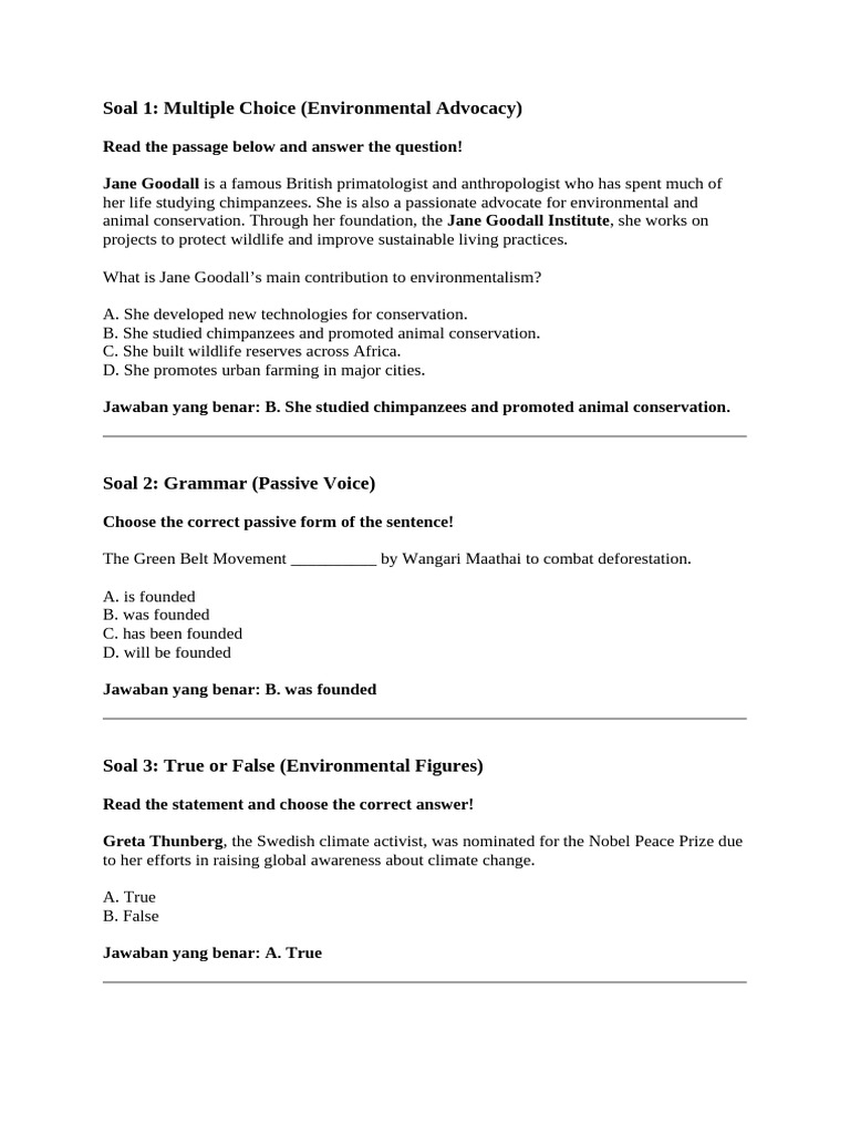 LATIHAN SOAL 8 KELAS XI BAHASA INGGRIS | PDF | Sustainability | Natural Environment